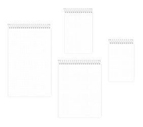 Lined wire bound note books - set of us paper Vector Image