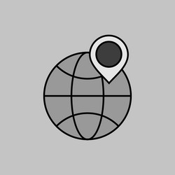 Earth Grayscale Map Vector Images (63)