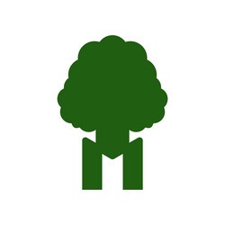 Letter m crown leaf business logo design Vector Image