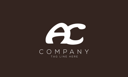 Letter ac logo design template Royalty Free Vector Image