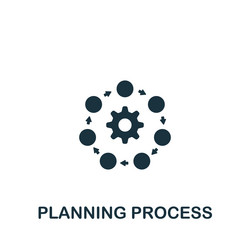 Planning process icon monochrome simple product Vector Image