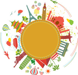 Travel and tourism background Royalty Free Vector Image