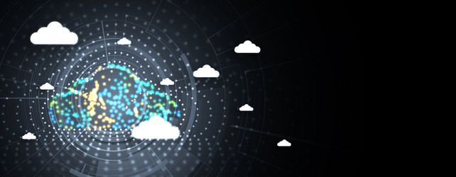 Cloud technology integrated digital web concept Vector Image