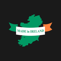Made in ireland logo for product map Royalty Free Vector