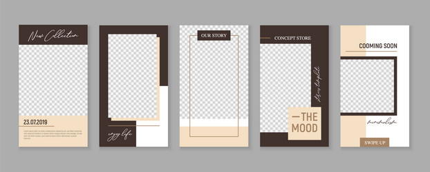 Instagram stories template Royalty Free Vector Image