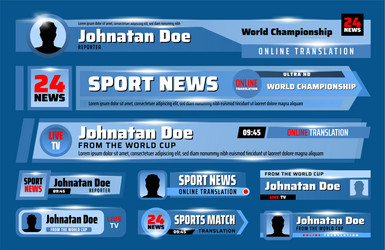 News bar lower third header tv headline Royalty Free Vector