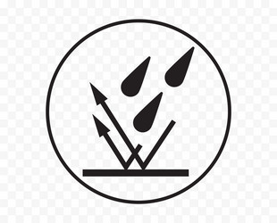 Waterproof icon water resistant logo drop Vector Image