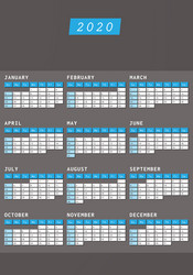 2021 year calendar vertical design Royalty Free Vector Image