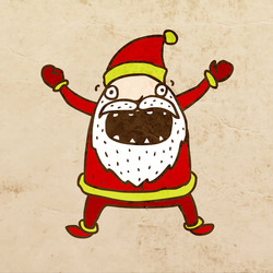 Father christmas cartoon Royalty Free Vector Image