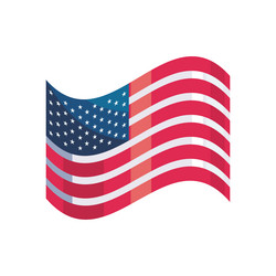 Flat american flag Royalty Free Vector Image - VectorStock