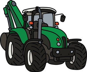 Green Excavator Tractor Vector Images (90)