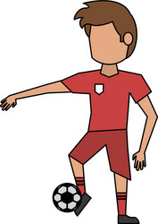 Soccer player cartoon avatar Royalty Free Vector Image
