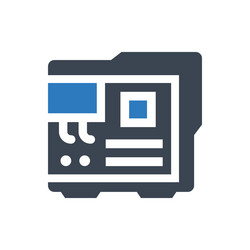 Computer hardware icon Royalty Free Vector Image