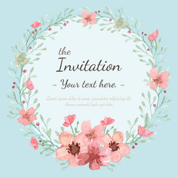 Flower invitation card Royalty Free Vector Image