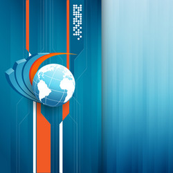 Frame with globe Royalty Free Vector Image - VectorStock