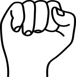 Raised fist Royalty Free Vector Image - VectorStock