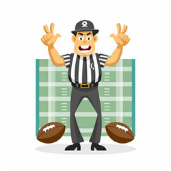 Referee design for american football field super Vector Image