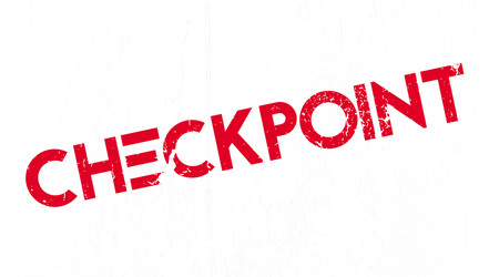 Checkpoint rubber stamp Royalty Free Vector Image
