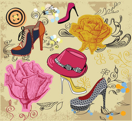 Fashion shoe background Royalty Free Vector Image