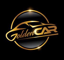 Gold car logo icon Royalty Free Vector Image - VectorStock