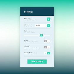 Personal profile ui app design Royalty Free Vector Image