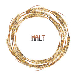 Watercolor malt bunch Royalty Free Vector Image