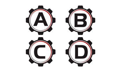 Speed gear letter o c Royalty Free Vector Image