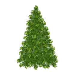 Christmas fir tree isolated Royalty Free Vector Image