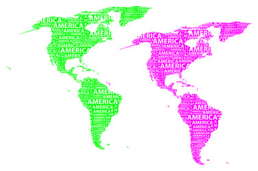 Map of continent america Royalty Free Vector Image