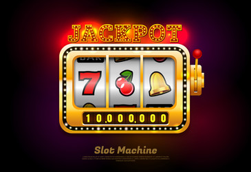 Casino slot machine 3d gambling reel lucky Vector Image