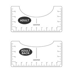 T shirt alignment guide youth size front and back Vector Image