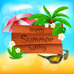 Summer sign board Royalty Free Vector Image - VectorStock