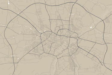 Lublin map detailed city poster Royalty Free Vector Image