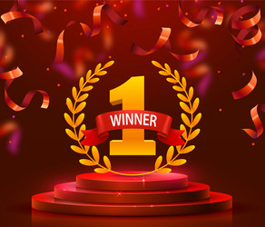 Stage podium lighting award ceremony victory Vector Image