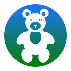 Teddy bear sign black dotted Royalty Free Vector Image