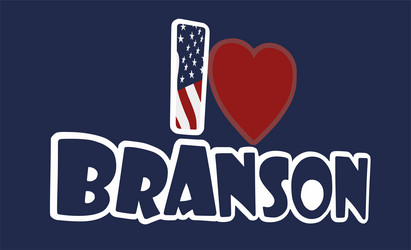 Welcome to branson missouri with blue background Vector Image