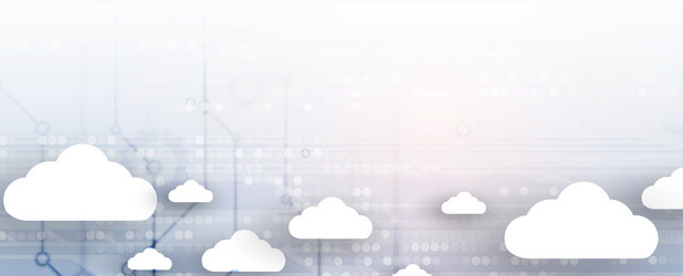 Cloud technology integrated digital web concept Vector Image