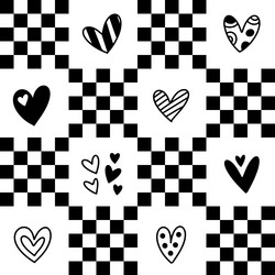 Cute y2k patchwork seamless pattern background Vector Image