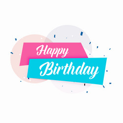 Cute first happy birthday card design Royalty Free Vector