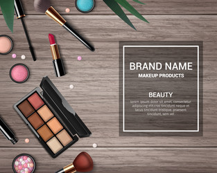 Makeup realistic poster Royalty Free Vector Image