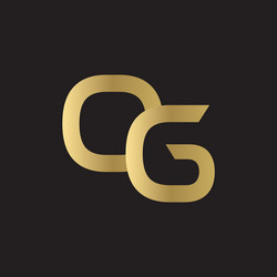 Initial simple letter og logo design template Vector Image