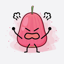 Java apple fruit cute character with simple face Vector Image
