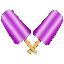 Blueberry popsicle on a stick pattern Royalty Free Vector