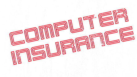 Computer insurance rubber stamp Royalty Free Vector Image