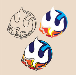 Holyspirit fire icon Royalty Free Vector Image