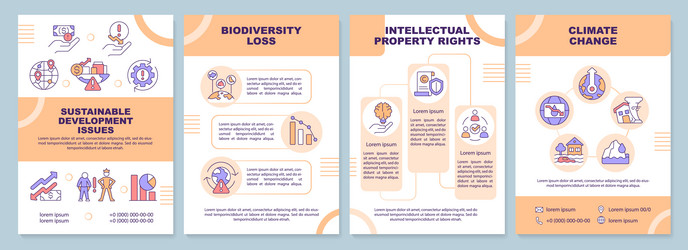 Environmental issues poster template layout Vector Image