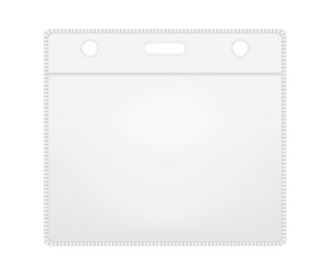 Realistic clear plastic zip envelope bag mockup Vector Image