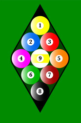 Pool ball rack Royalty Free Vector Image - VectorStock
