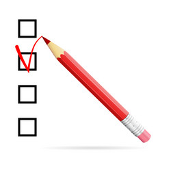 Check list with pencil Royalty Free Vector Image