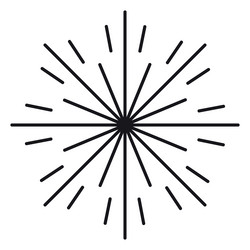 Abstract round lined starburst Royalty Free Vector Image